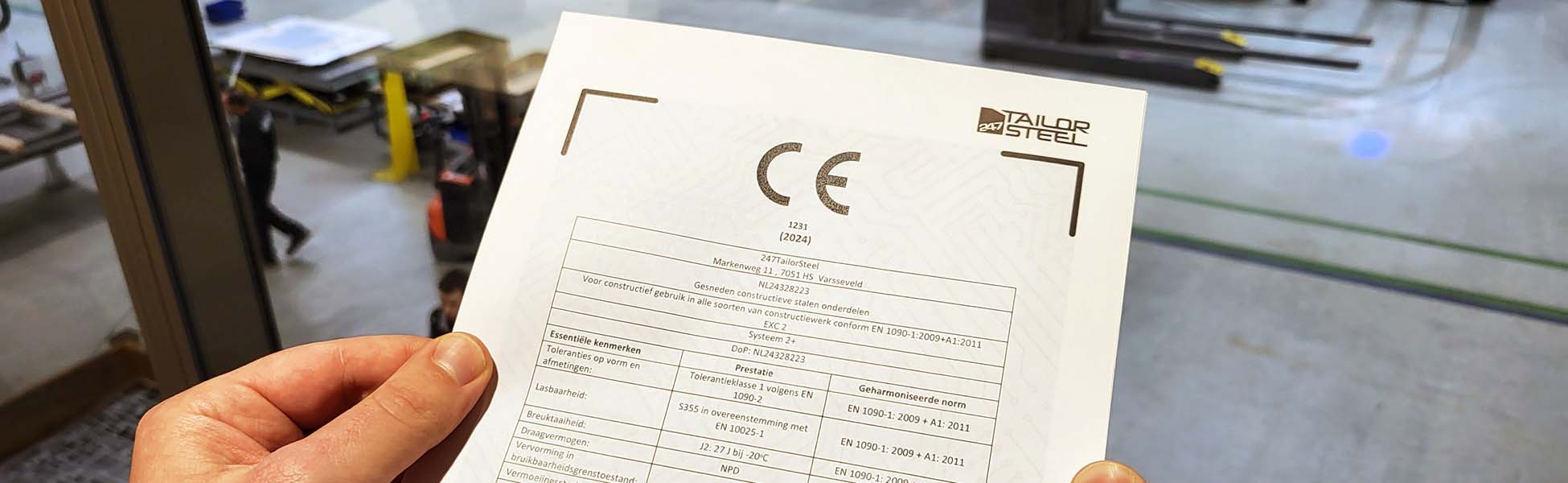 Un certificat NEN-EN 1090 lors de votre commande | 247TailorSteel